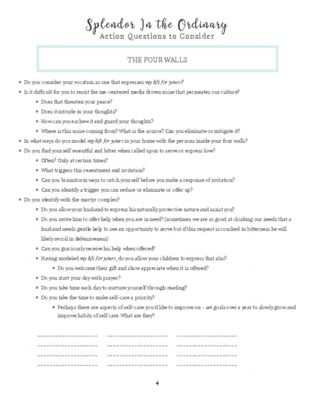 Splendor In the Ordinary – The Four Walls | Wildflowers and Marbles